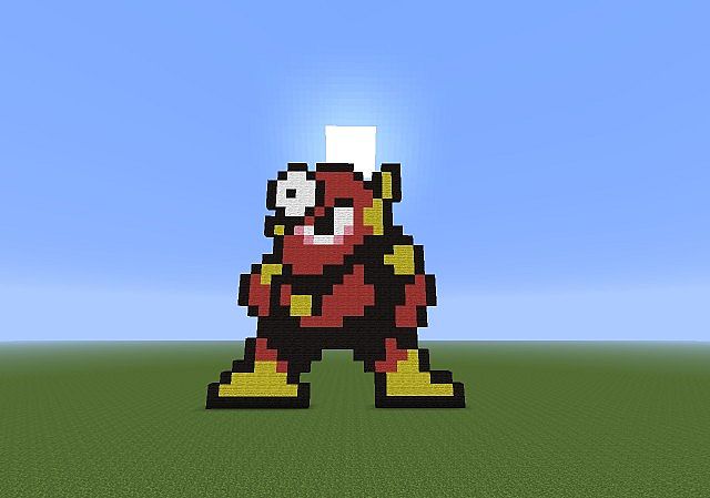 Metal Man Pixel Art Minecraft Map