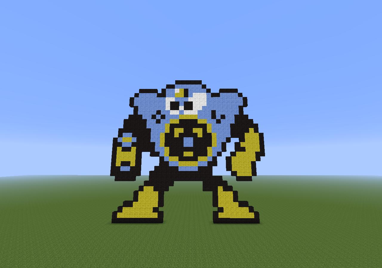 Air Man Pixel Art Minecraft Map