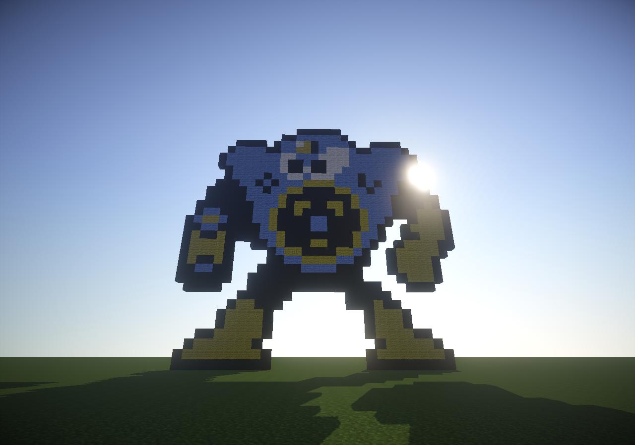Air Man Pixel Art Minecraft Map