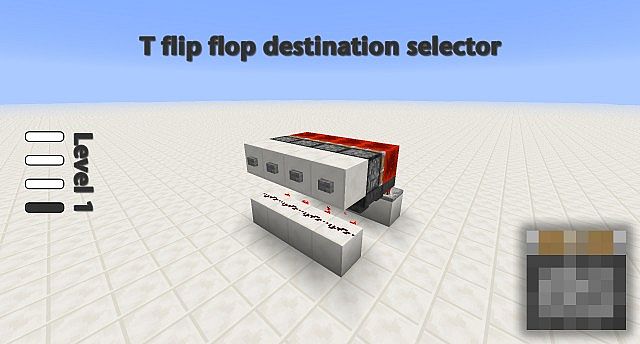 T-flip flop destination selector Minecraft Map