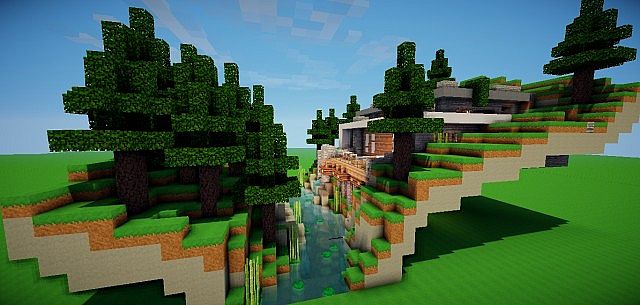Riverside Home - Modern House Minecraft Map