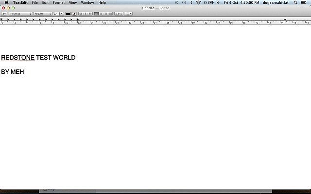My Redstone Test World Minecraft Map