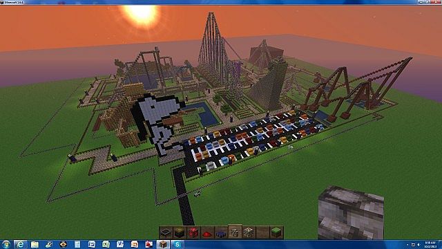 Roller Coaster Theme Park Minecraft Map