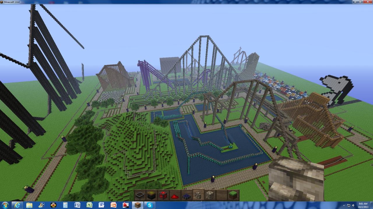 Roller Coaster Theme Park Minecraft Map