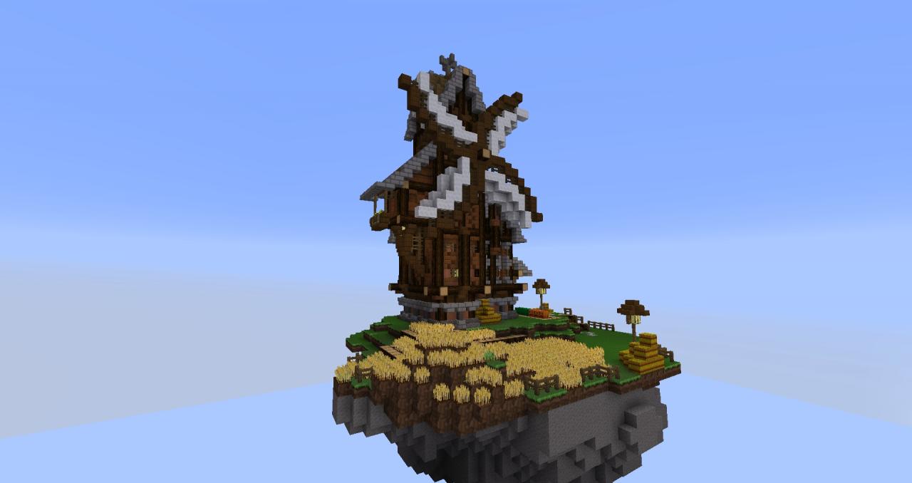 Floating windmill Minecraft Map
