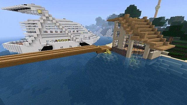 Small town,Pier and Bridge Minecraft Map