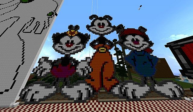 Animaniacs Pixel Art Minecraft Map