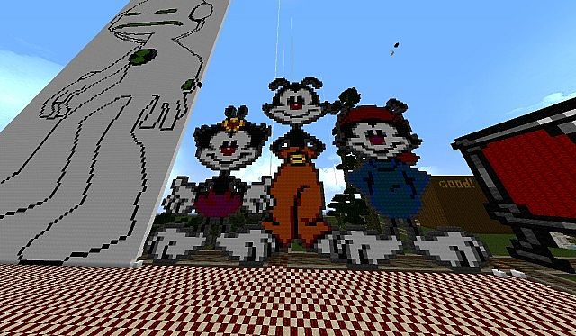 Animaniacs Pixel Art Minecraft Map