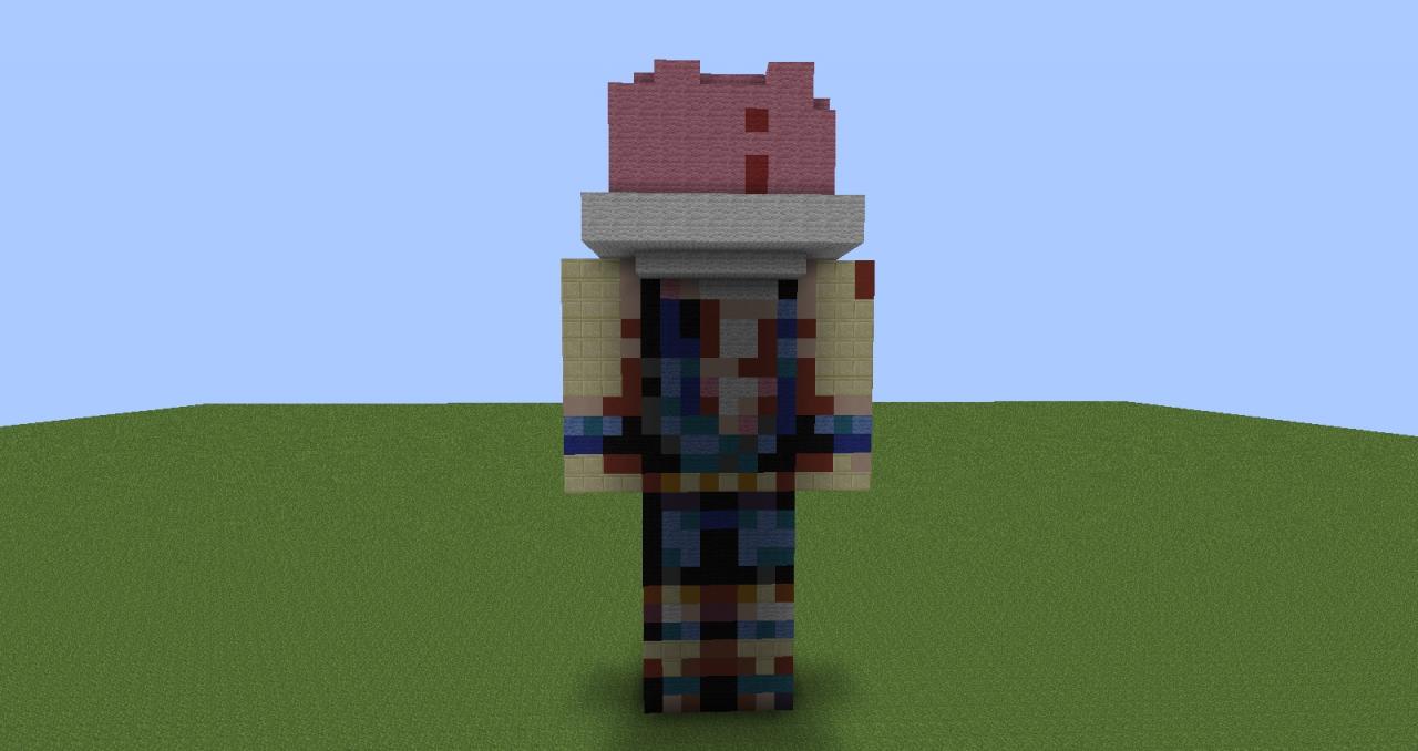 Natsu Dragneel Statue Minecraft Map