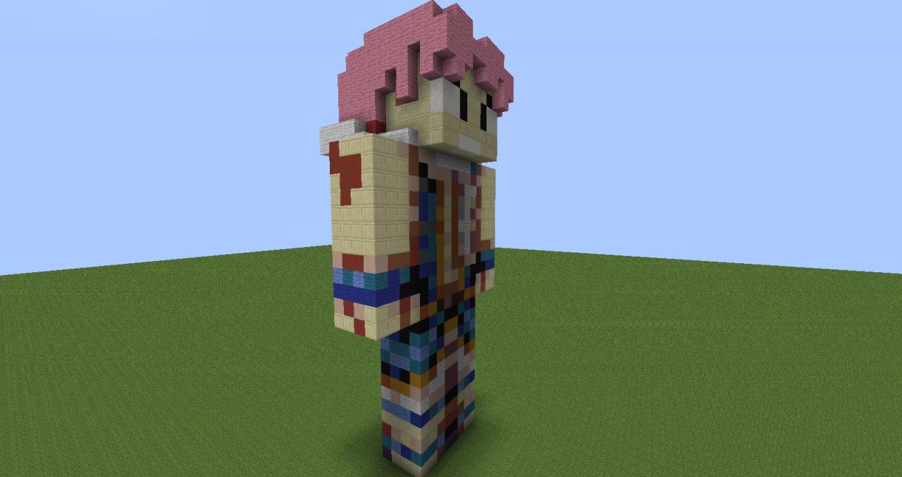 Natsu Dragneel Statue Minecraft Map