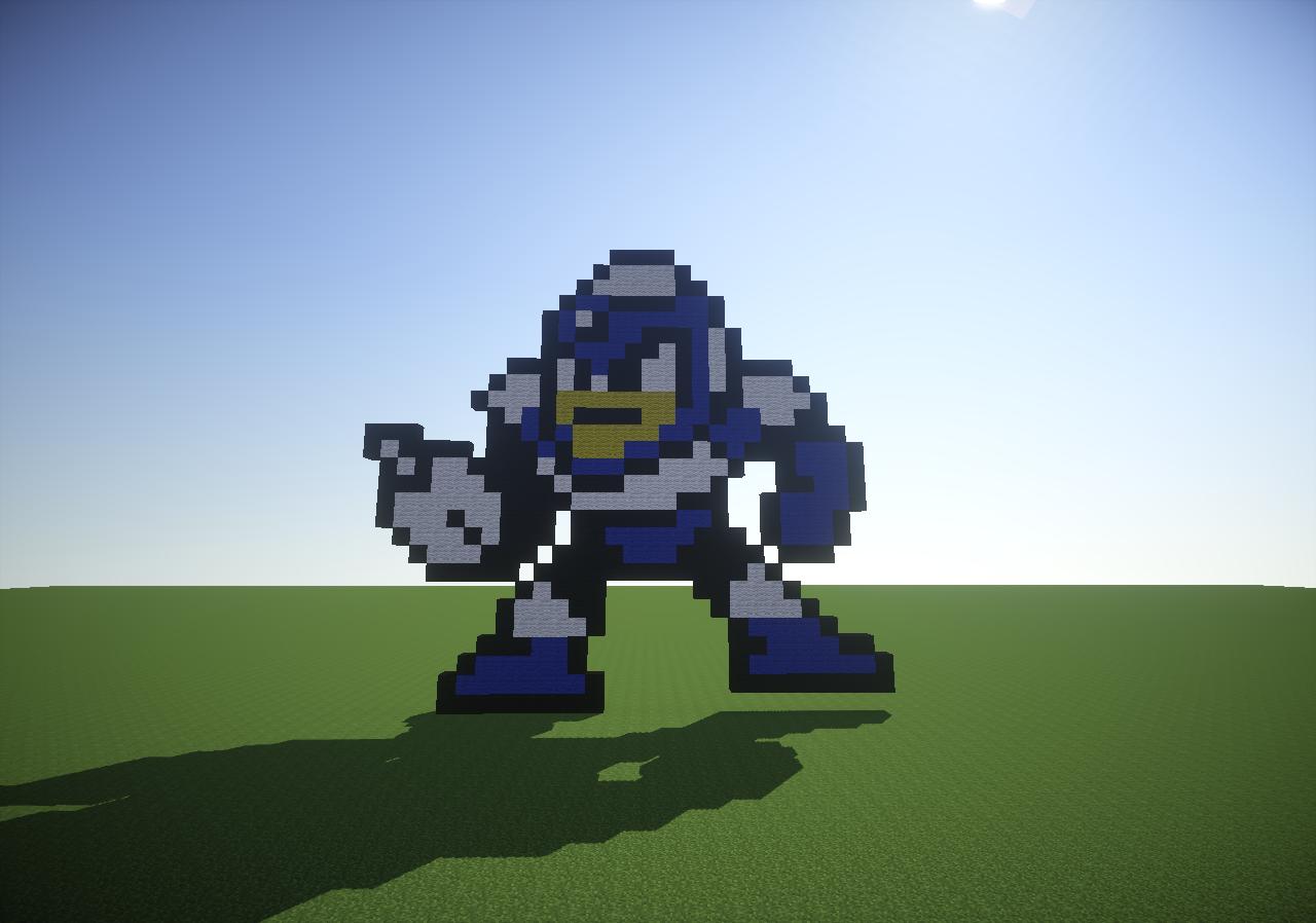 Flash Man Pixel Art Minecraft Map
