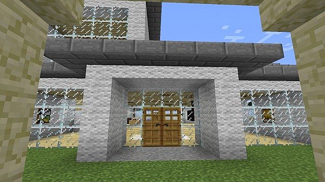 White Wool House Minecraft Map