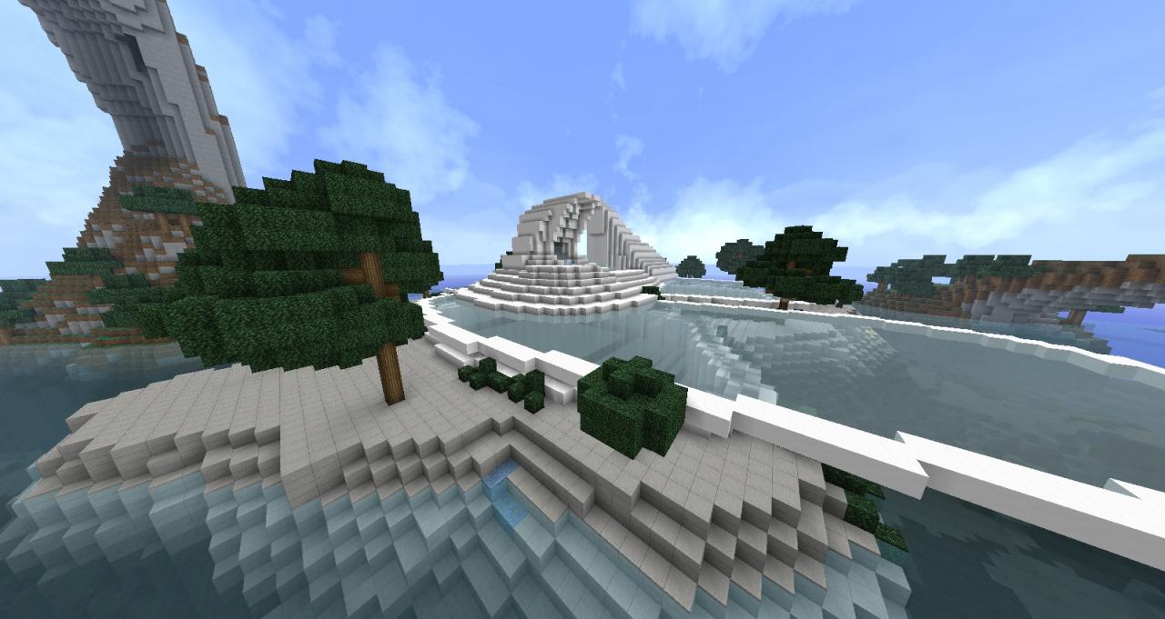 Posteria, a futuristic organic build Minecraft Map