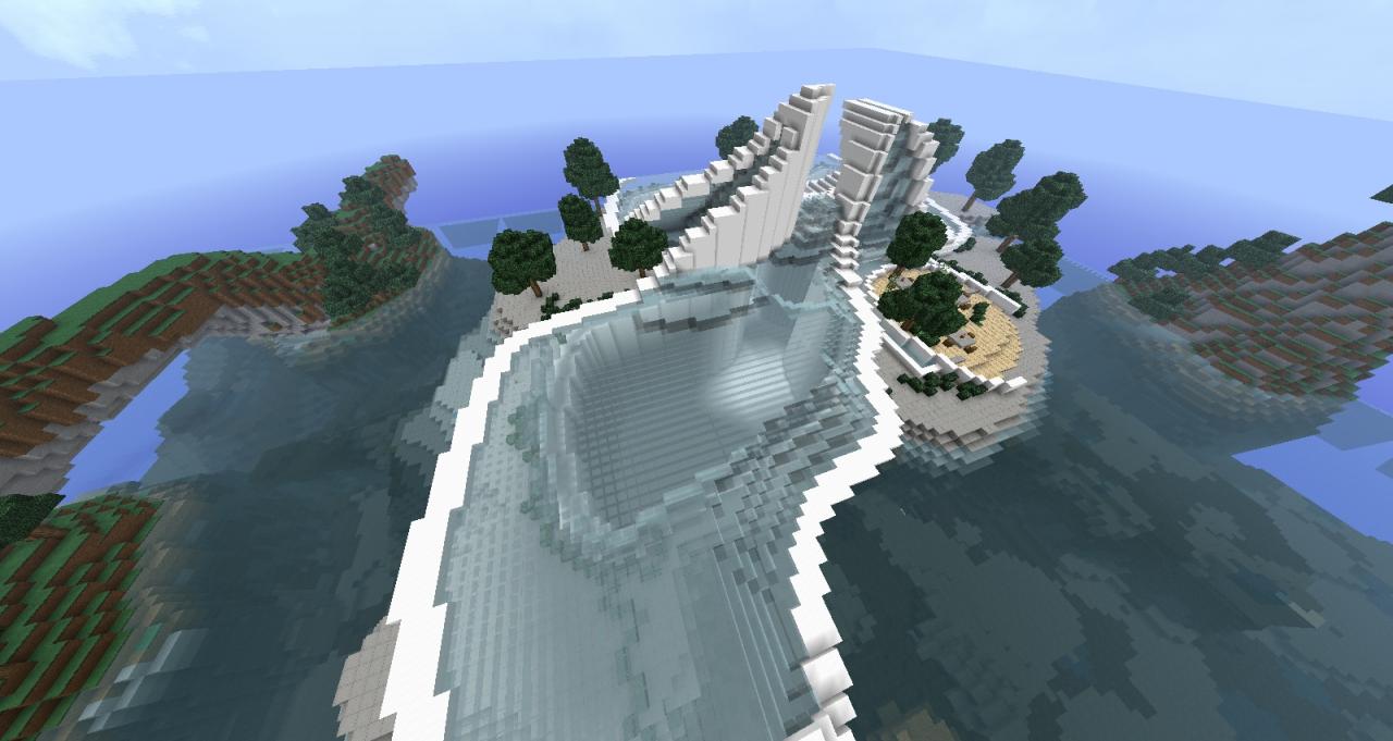 Posteria, a futuristic organic build Minecraft Map