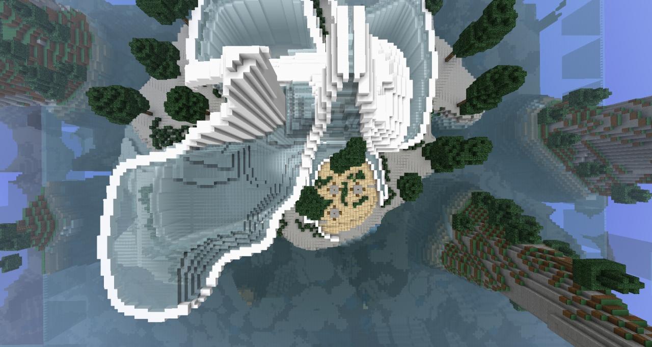 Posteria, a futuristic organic build Minecraft Map