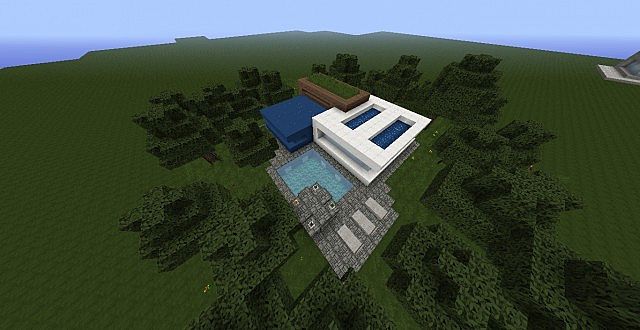 Blue house Minecraft Map