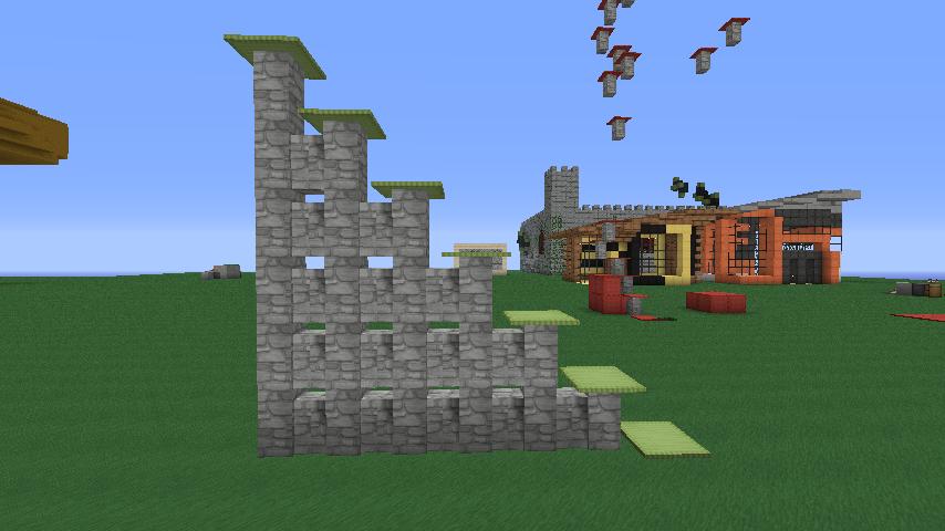 Sprintable Stairs Using Cobblestone Walls and Carpet!!!! Minecraft Blog