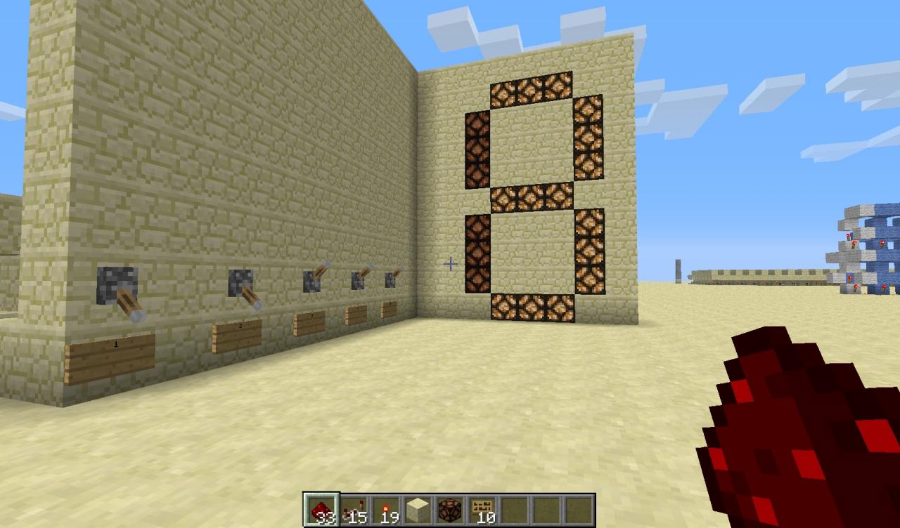 calcutator with 5 inputs Minecraft Map