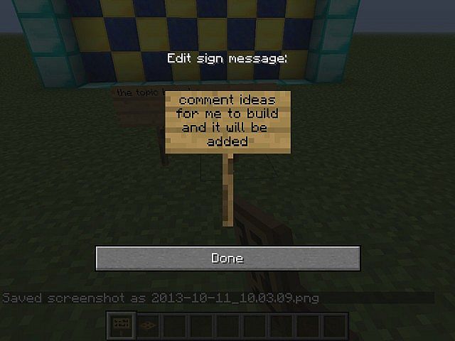 topic board Minecraft Map