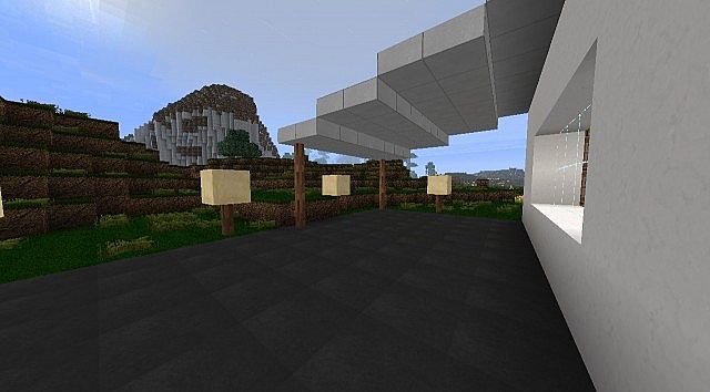 Minecraft Modern House Driveway Ideas