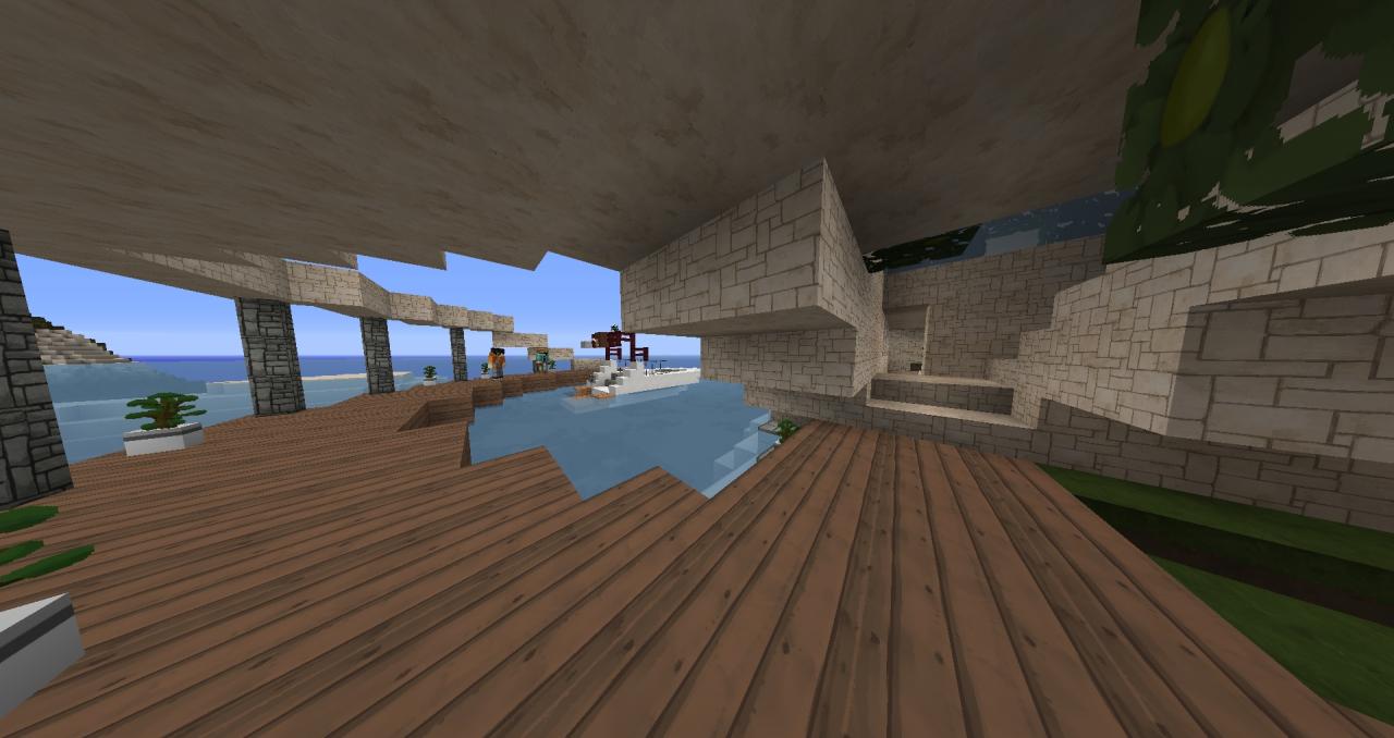 Ultra Modern Curved Beach House Minecraft Map