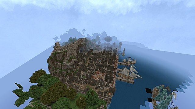 Demeter - Custom built world. (Medieval port city download) Minecraft Map