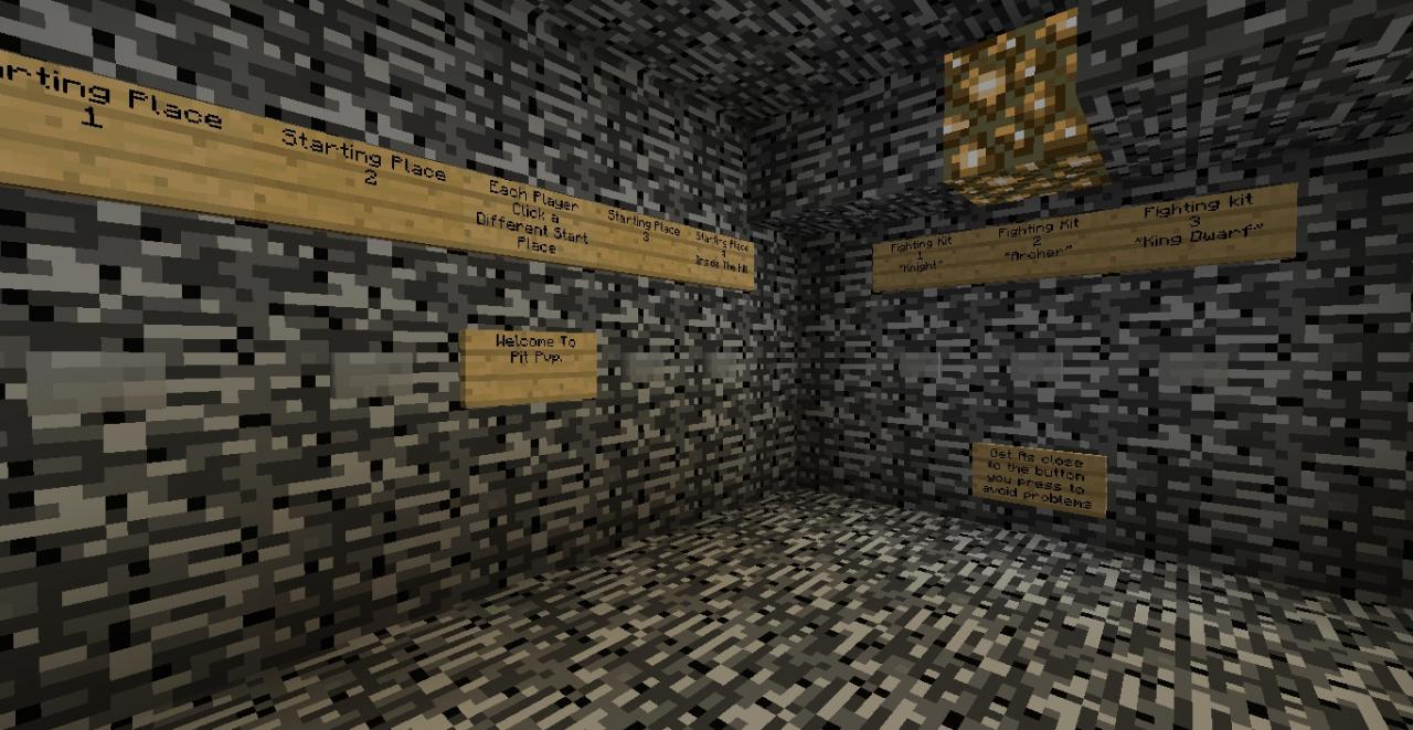 "The Pit" Pvp Arena! With WORKING kits +Spawns ALL VANILLA! Minecraft Map