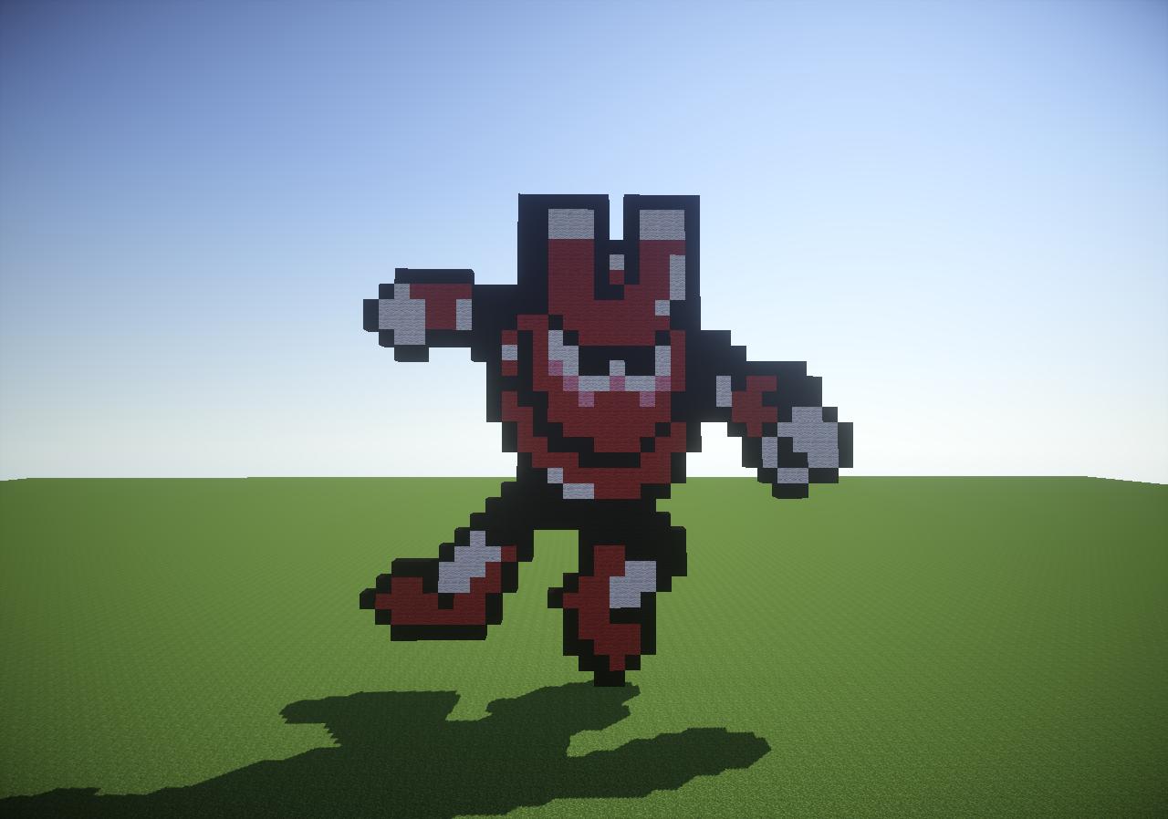 Magnet Man Pixel Art Minecraft Map