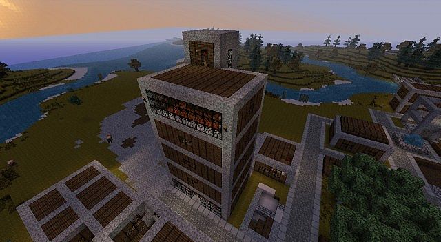 Small Library Tower Building Minecraft Map