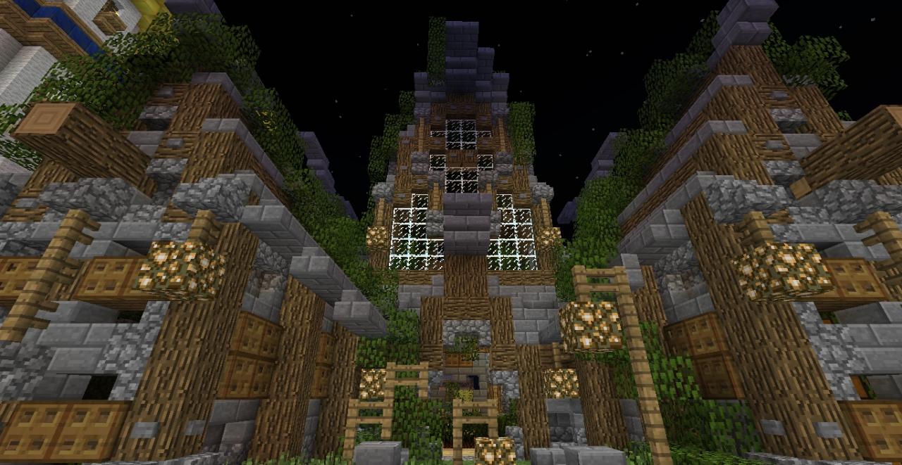 The overgrown medieval house Minecraft Map