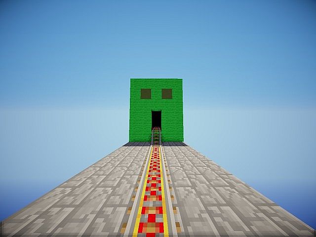 Pixel art roller coaster Minecraft Map