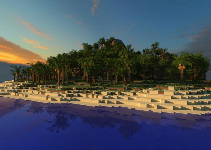 Tropical Island: Custom Terrain Minecraft Map