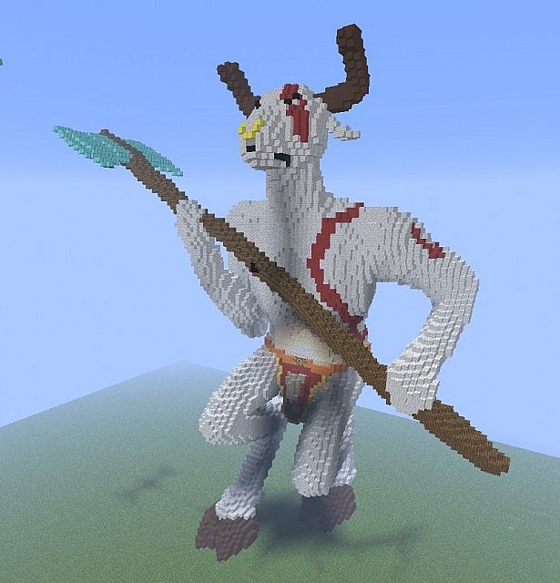 Giant Kratos Minotaur Minecraft Map