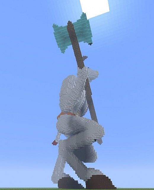 Giant Kratos Minotaur Minecraft Map