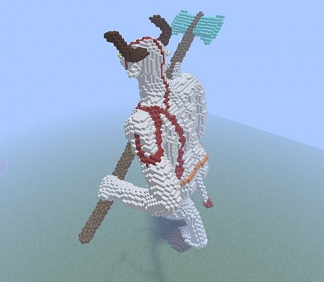 Giant Kratos Minotaur Minecraft Map