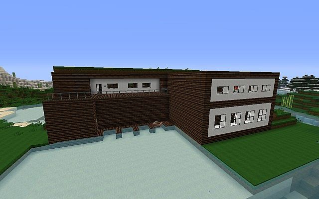 Modern Waterfront House Minecraft Map