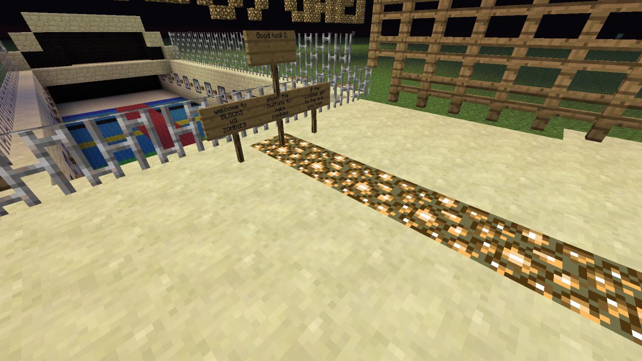 Blocks vs Zombies - Flatland Version Minecraft Map