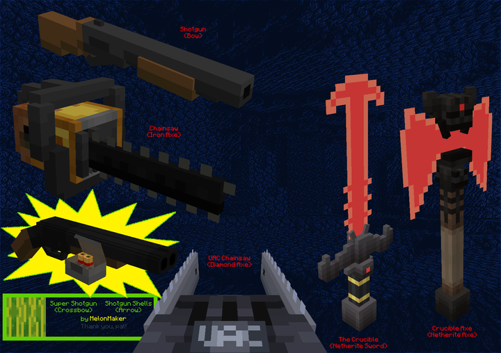 MCDOOM - A DOOM Resource Pack [Optifine required] Minecraft Texture Pack