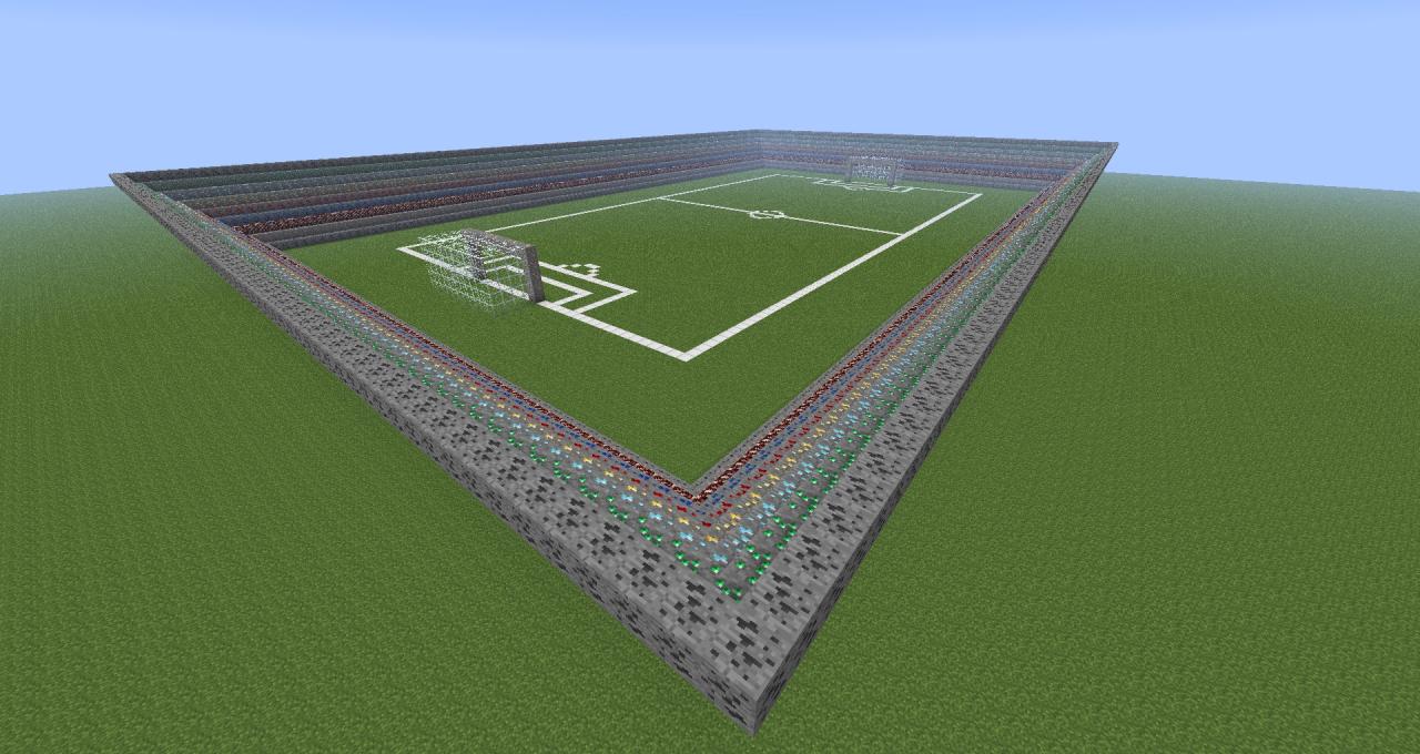 Minerals football/soccer stadium Minecraft Map
