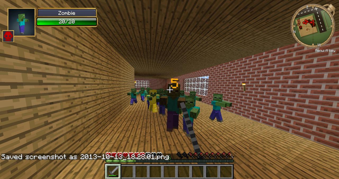 hotel rooms zombie survival map [HARD] Minecraft Map