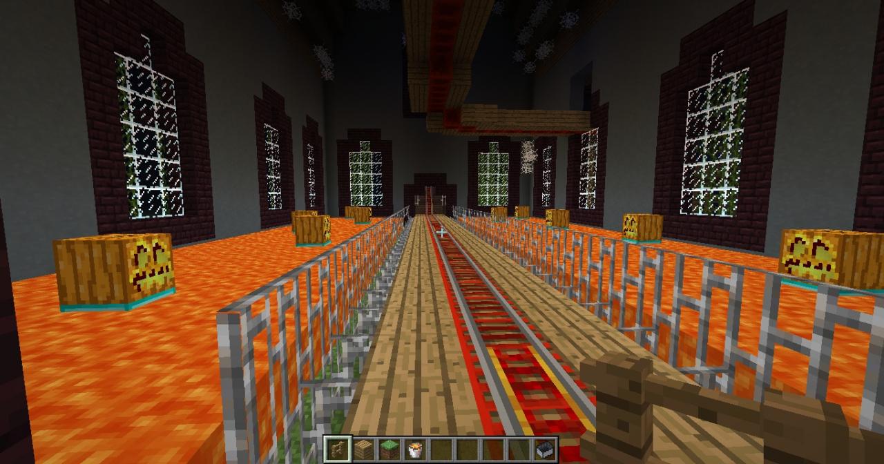 Halloween twist on the original roller coaster Minecraft Map