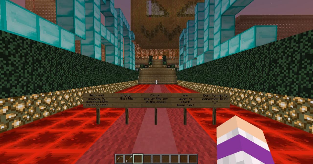 Halloween twist on the original roller coaster Minecraft Map