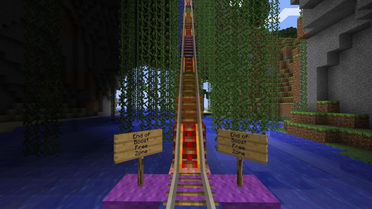 Rainbow Roller Coaster Minecraft Map