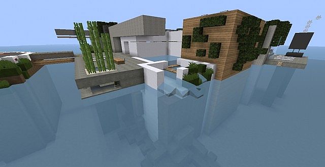 modern style ocean house Minecraft Map
