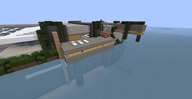 modern style ocean house Minecraft Map