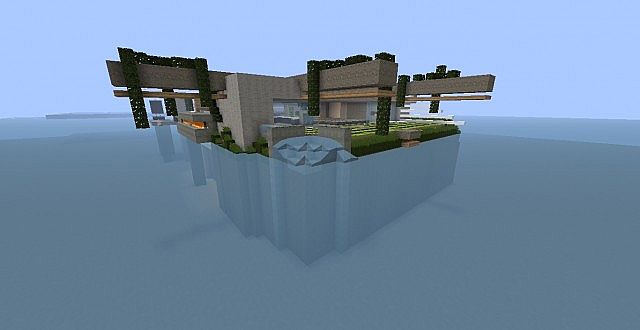 modern style ocean house Minecraft Map