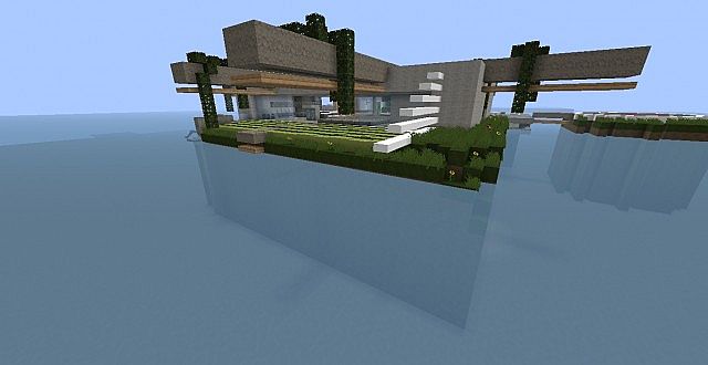 modern style ocean house Minecraft Map