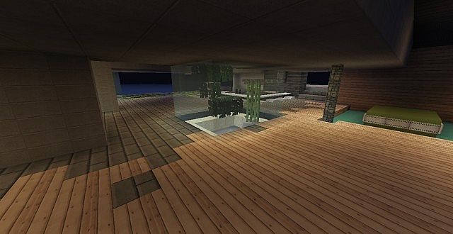 modern style ocean house Minecraft Map