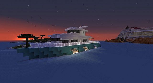 Beach island - by JungleCreeper (Modern Mansion + Epic Yacht) Minecraft Map