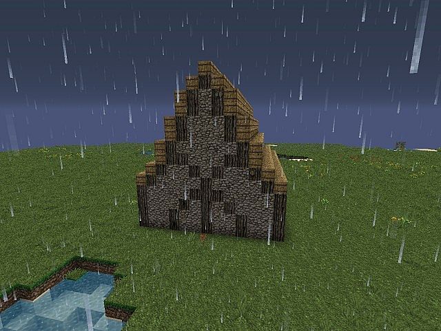 small thatched roof barn Minecraft Map